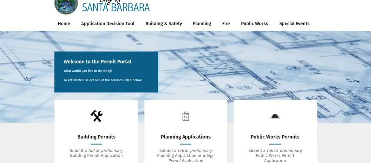 New Look to Our Online Permit Portal! | City of Santa Barbara